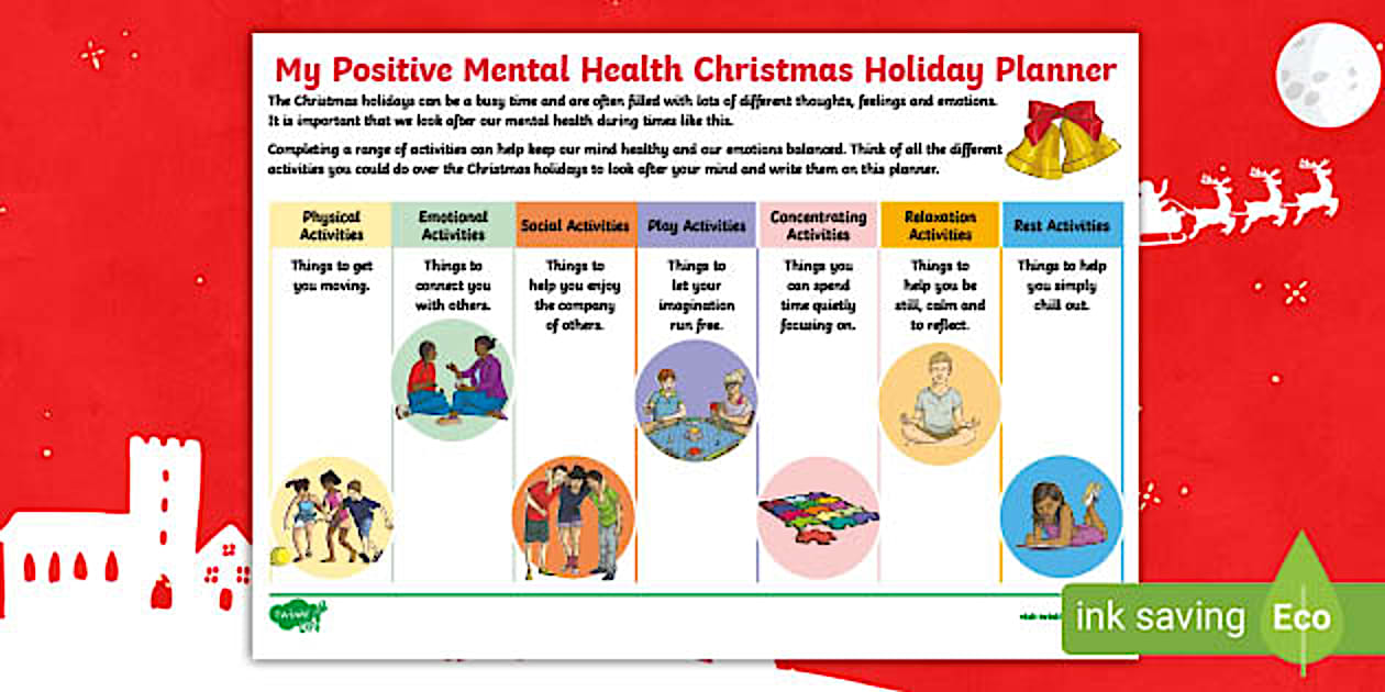 Christmas Mental Health Planner for Children | Wellbeing