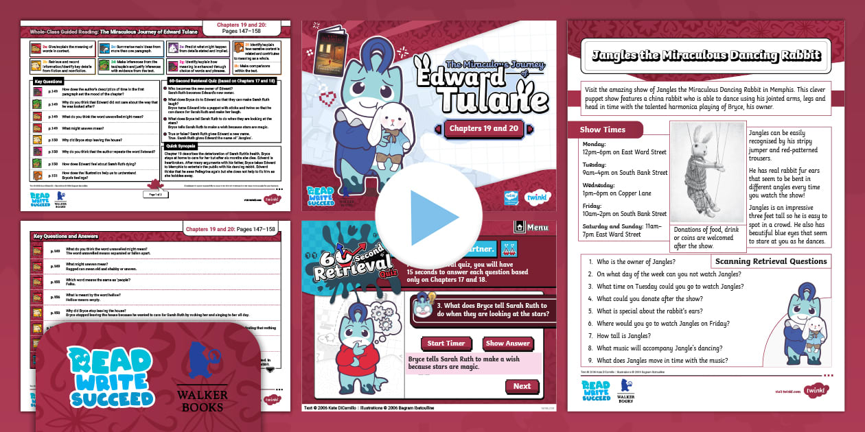 The Miraculous Journey of Edward Tulane Whole-Class Guided Reading Pack: