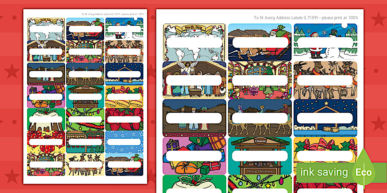 Christmas-Themed Small Editable Name Tags (professor feito)