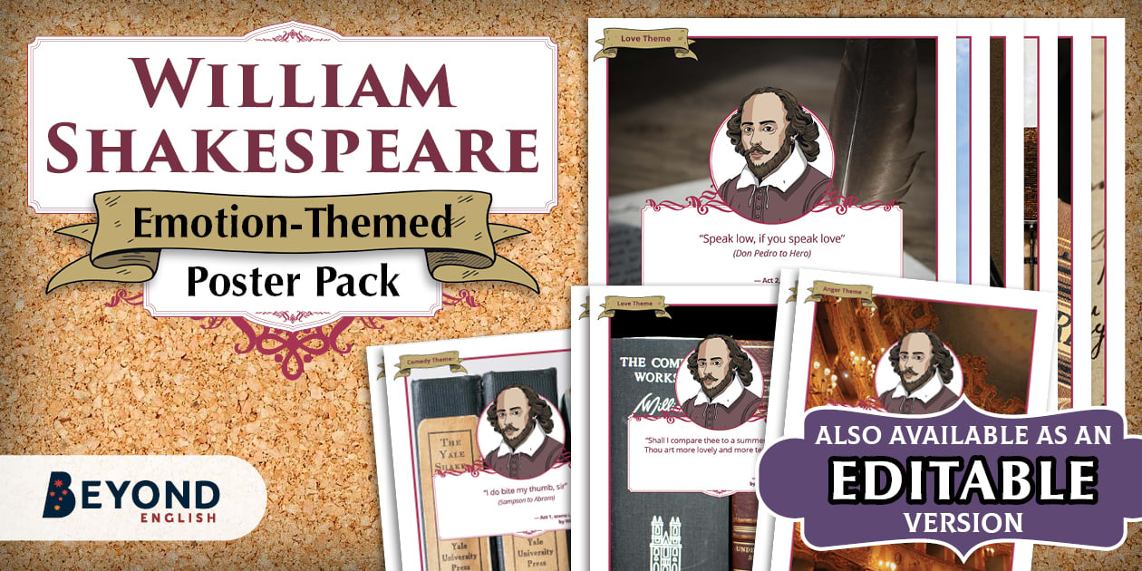 William Shakespeare Display Posters