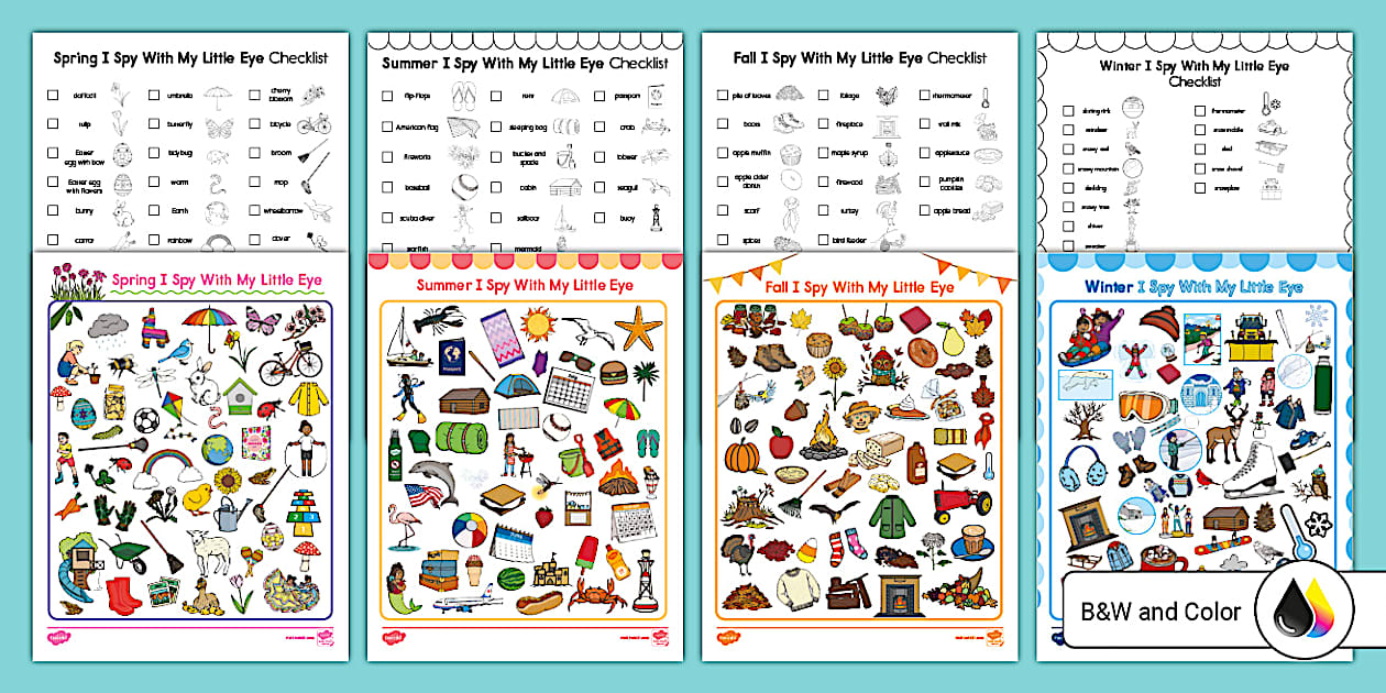 I Spy a Season Activity Pack (Teacher-Made) - Twinkl