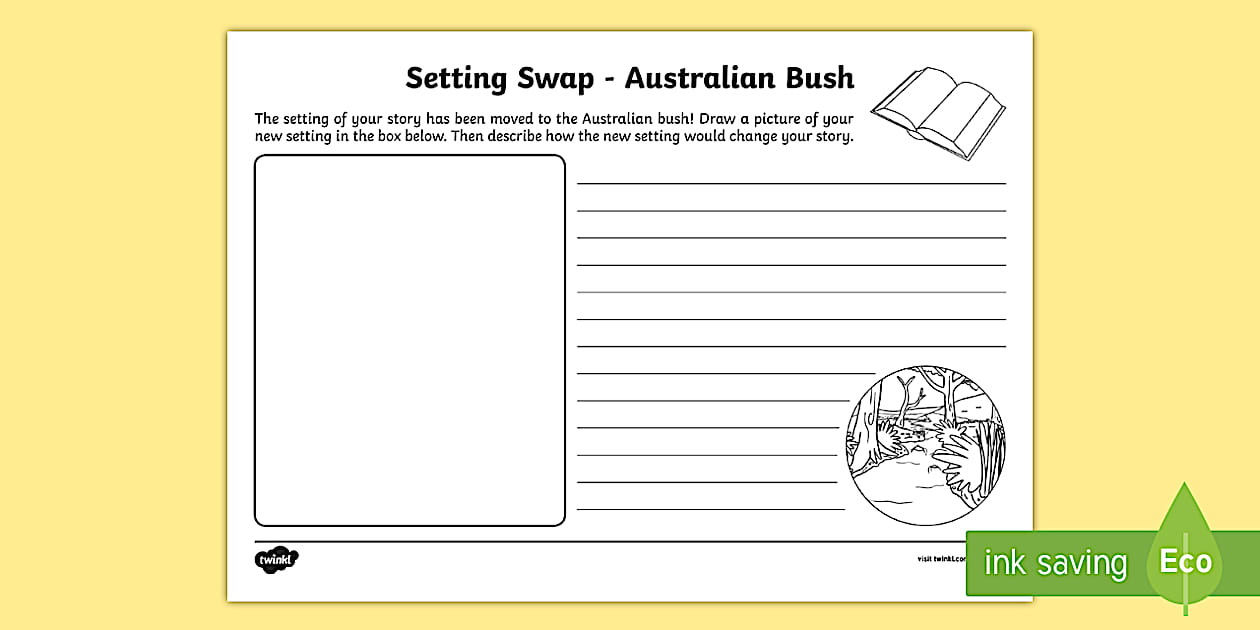 Setting Swap Australian Bush Worksheet / Worksheet - Twinkl