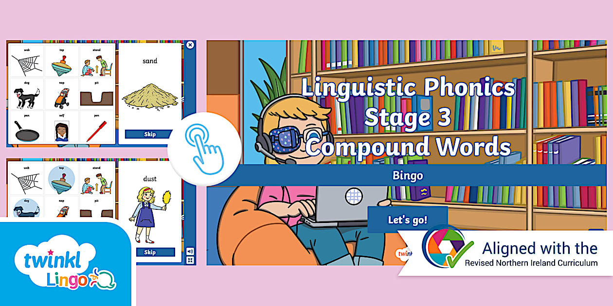 Linguistic Phonics Stage 3 Compound Words Bingo Game