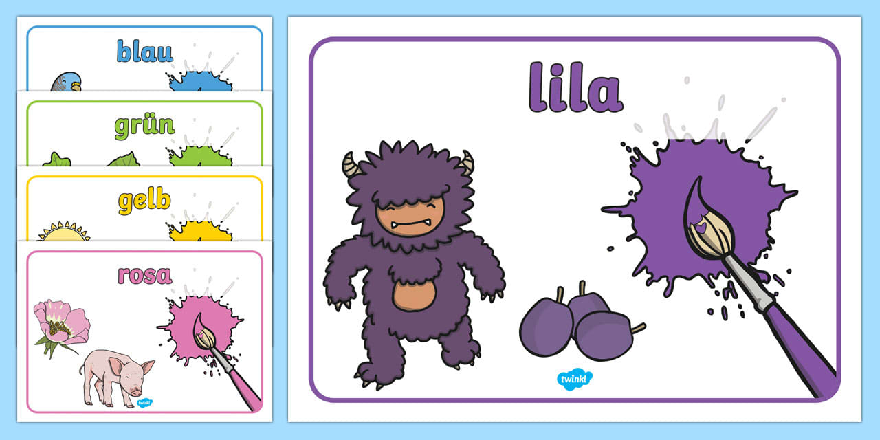 Colours Posters German (Teacher-Made) - Twinkl