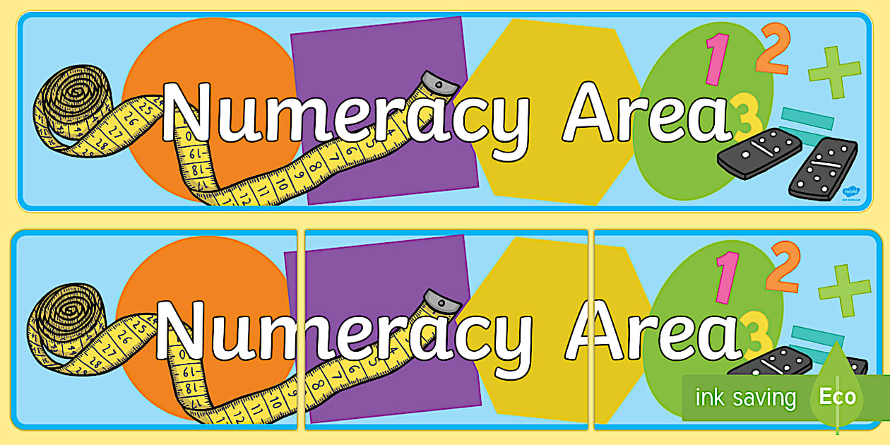 👉 Numeracy Area Display Banner EYFS (teacher made)