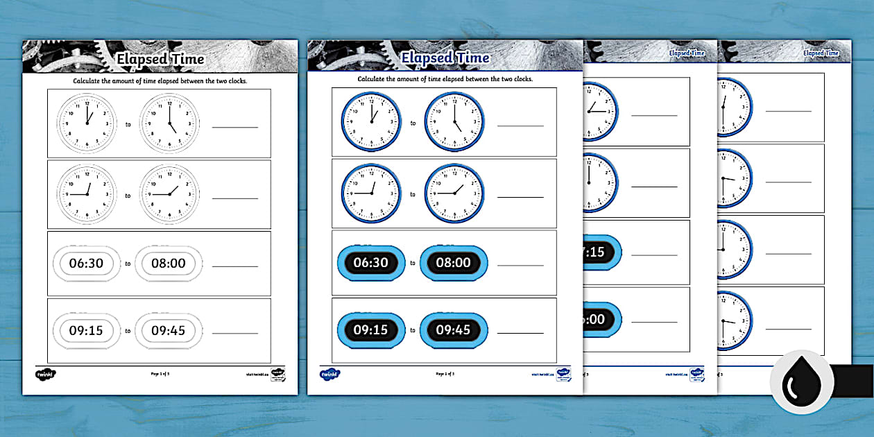 Elapsed Time Activity (teacher made) - Twinkl
