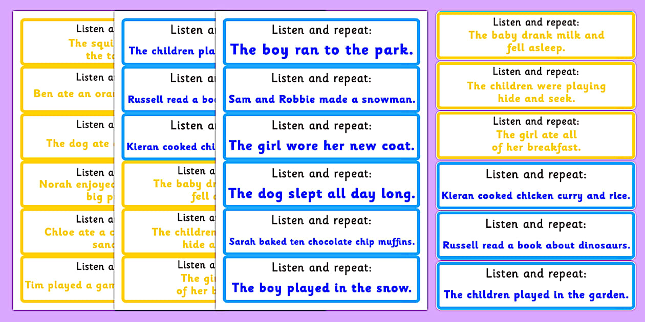 6-7 Word Sentences Cards | Resource | Twinkl USA - Twinkl