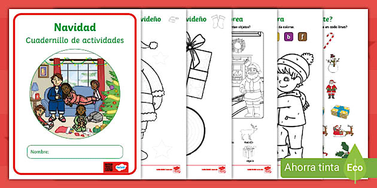 Cuadernillo de actividades de Navidad Infantil - Twinkl