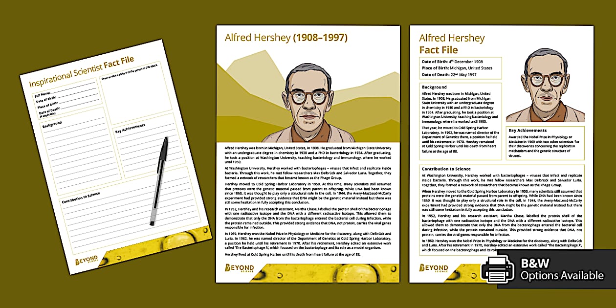 Alfred Hershey Poster and Fact File | Beyond Science