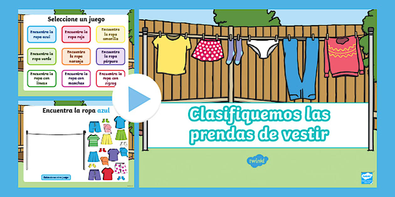 PowerPoint: Clasifiquemos las prendas de vestir