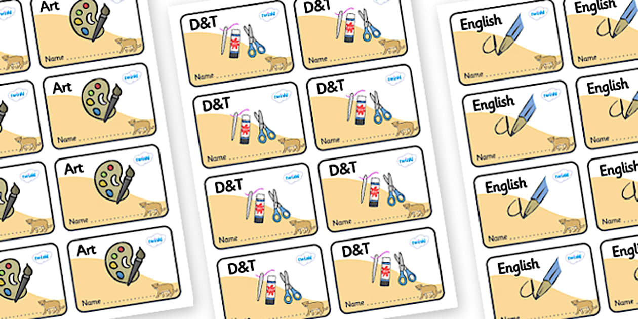 Puma Themed Editable Book Labels (teacher made) - Twinkl