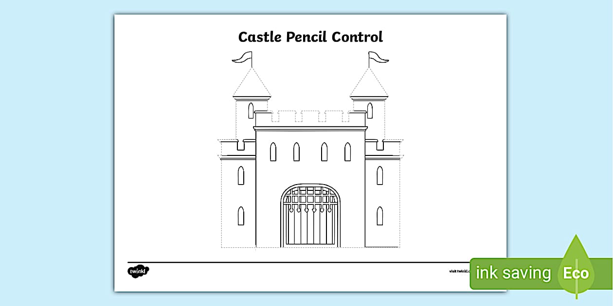 Castle Pencil Control Activity (Hecho por educadores)