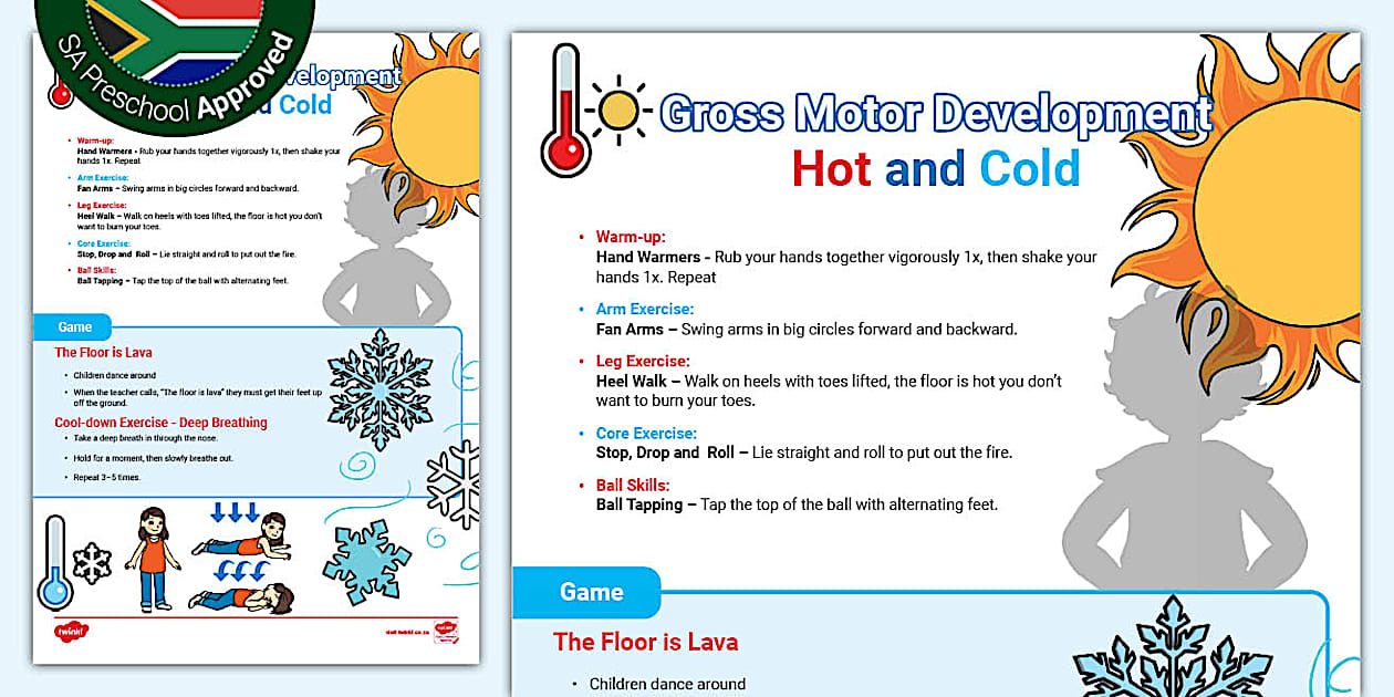 Preschool Gross Motor Development Lesson Plan - Hot and Cold