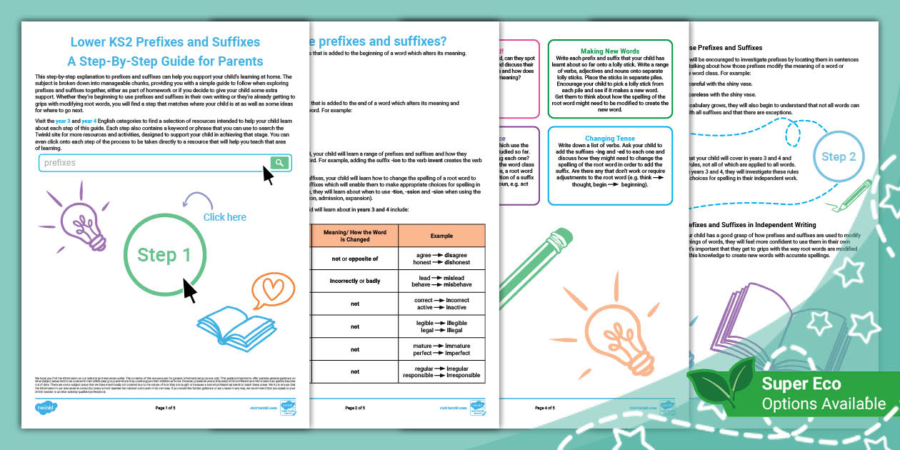 Lower KS2 Prefixes and Suffixes: A Step-By-Step Guide