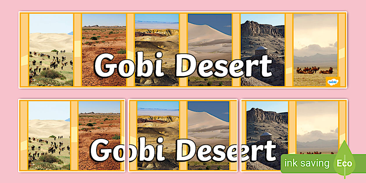 Gobi Desert Photo Display Banner (teacher made) - Twinkl