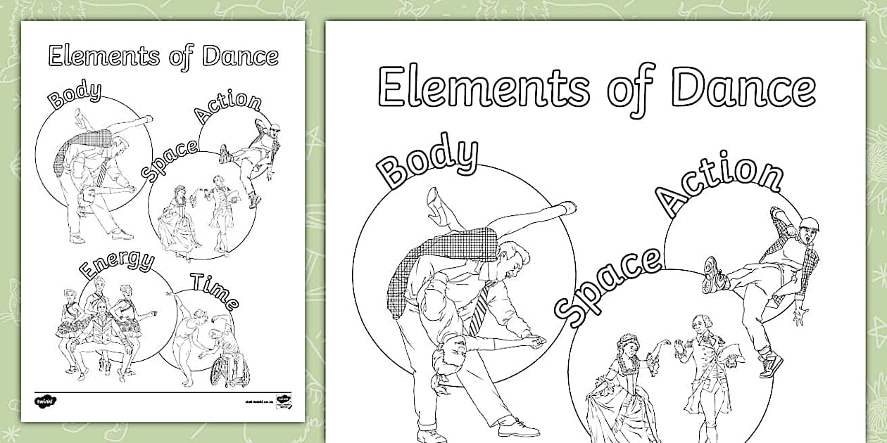 Performing Arts - Dance Colouring Sheets (teacher made)