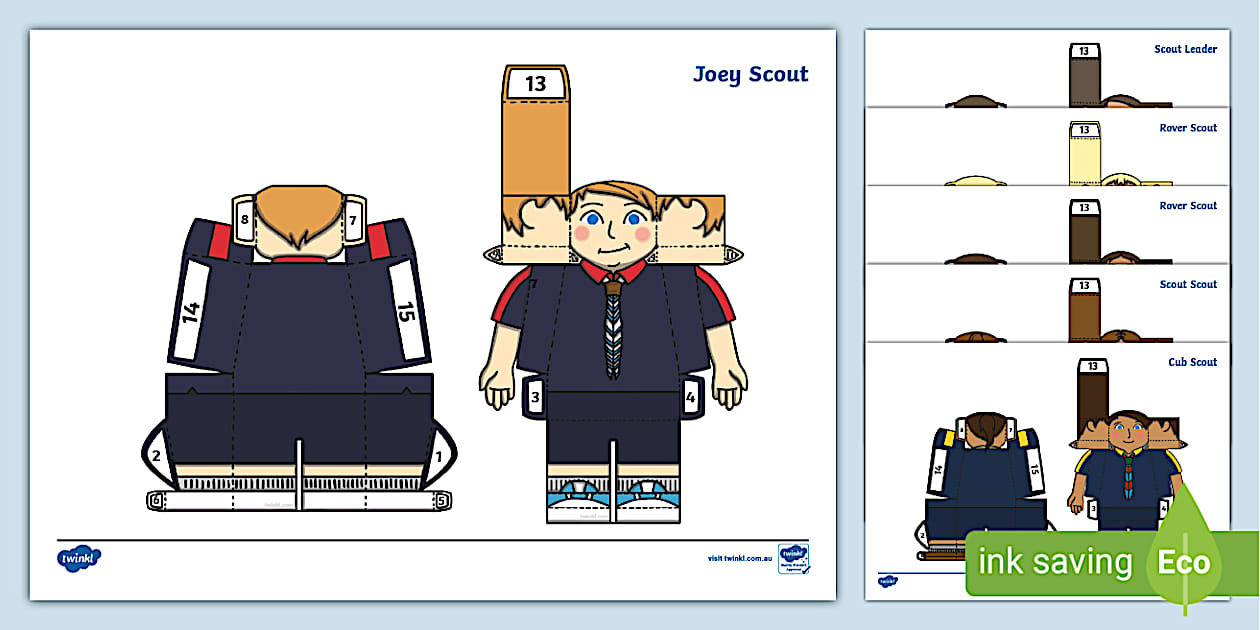 3D Paper Toy People Template Pack (teacher made) - Twinkl