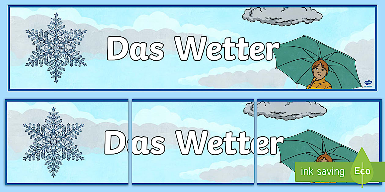 Cursive Weather Topic Display Banner German - Twinkl