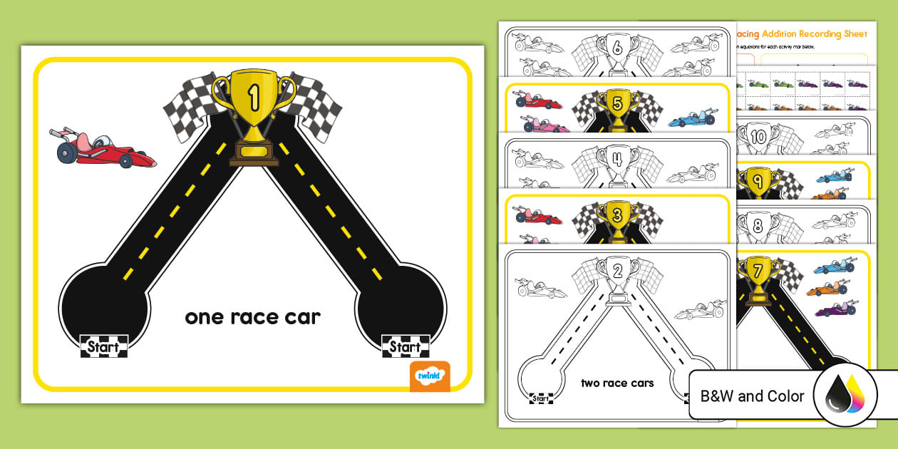 Prekindergarten Number Combining Racing Game - Twinkl