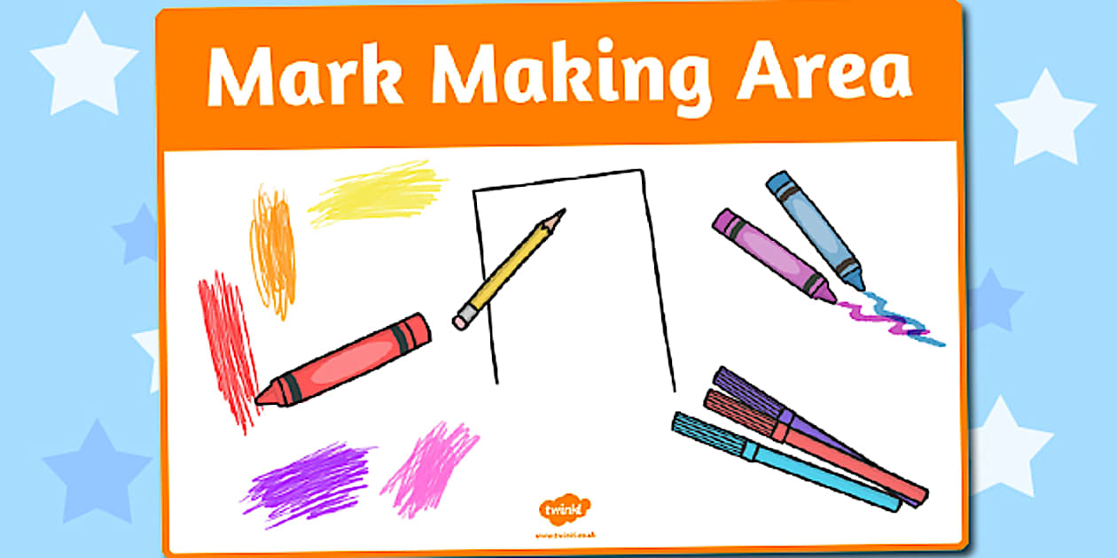 Editable Mark Making Area Sign (teacher made) - Twinkl