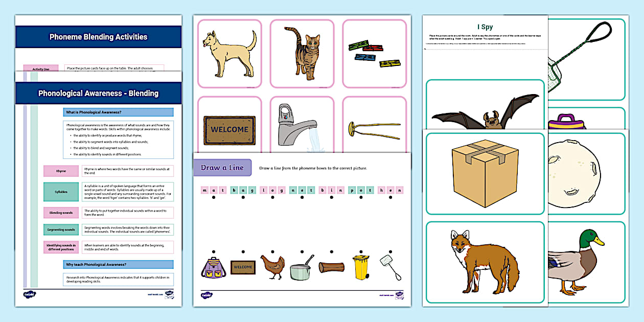Phonological Awareness Pack - Blending Sounds (teacher made)