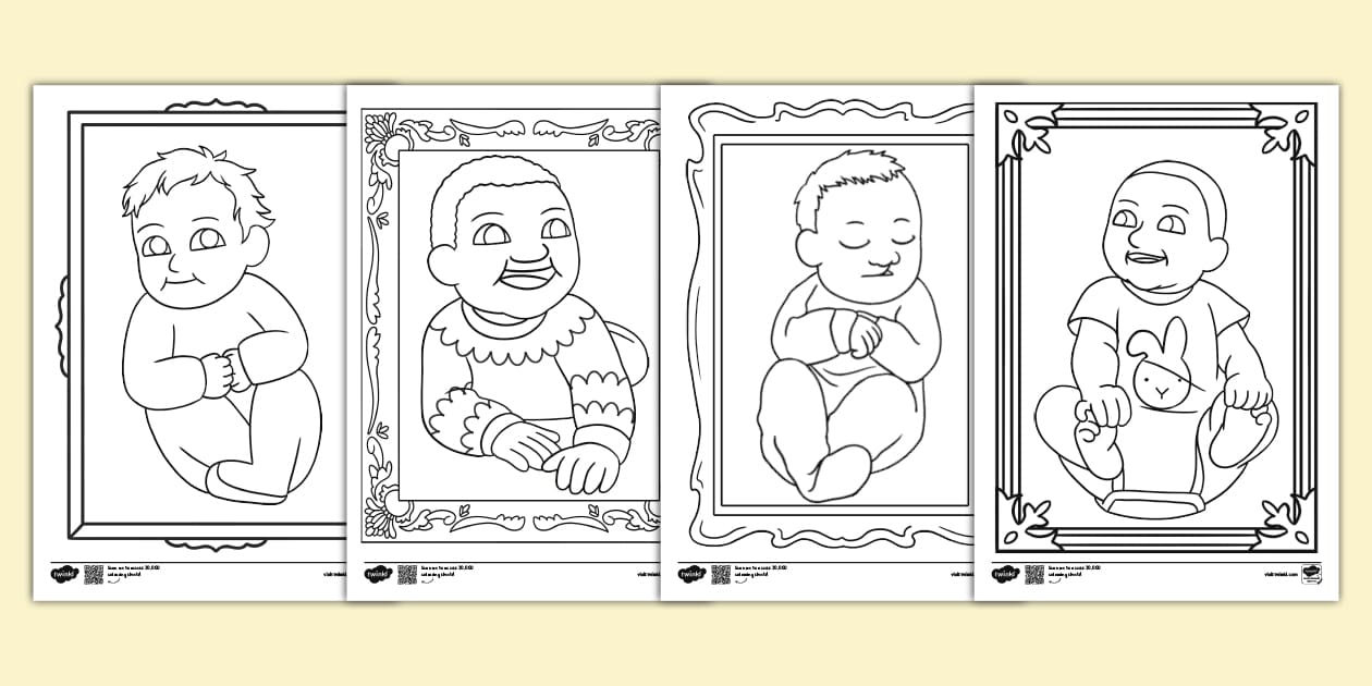 Baby Picture Colouring Page | Colouring Sheets - Twinkl