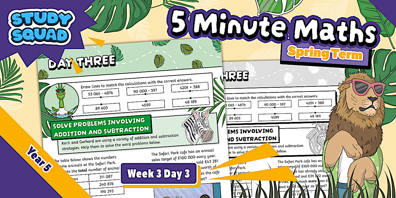 👉 Study Squad 5 Minute Maths - Year 5 Spring - Week 3 Day 3