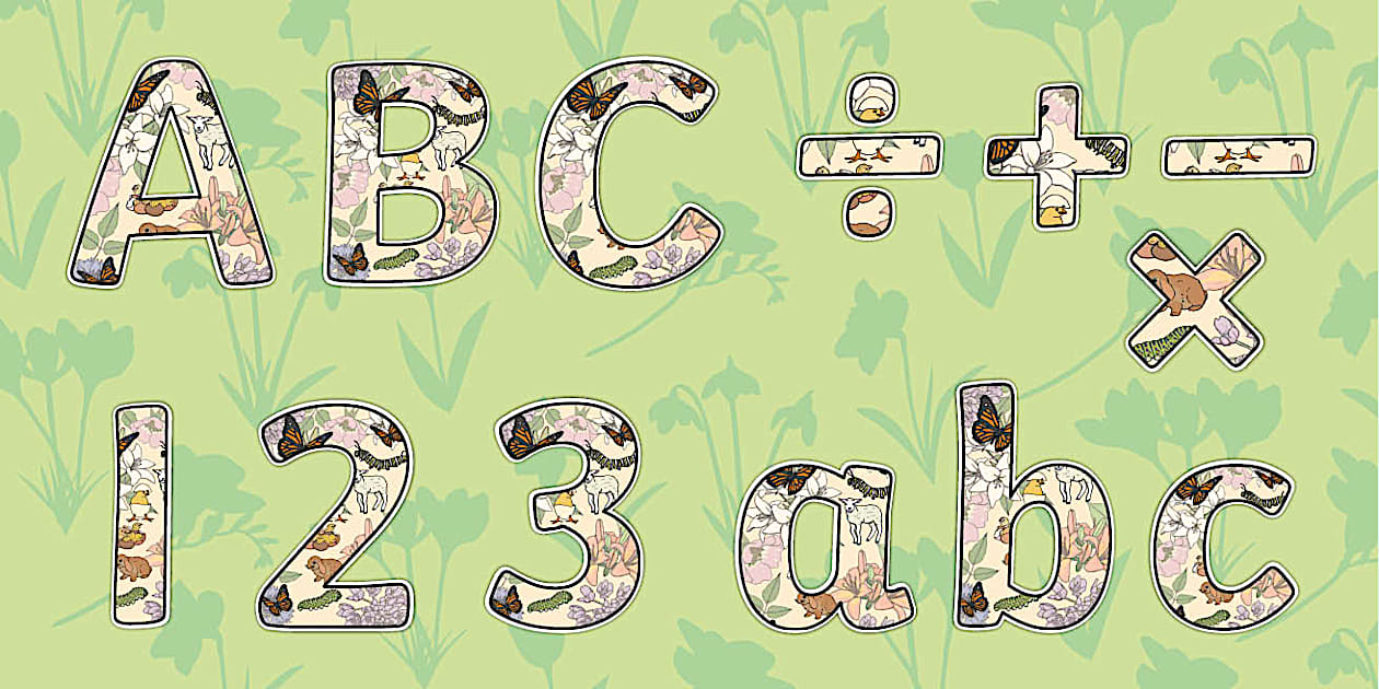 A4 Spring Themed Display Lettering (teacher made) - Twinkl