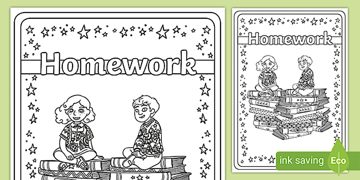 Homework Mindfulness Colouring Book Cover - Twinkl