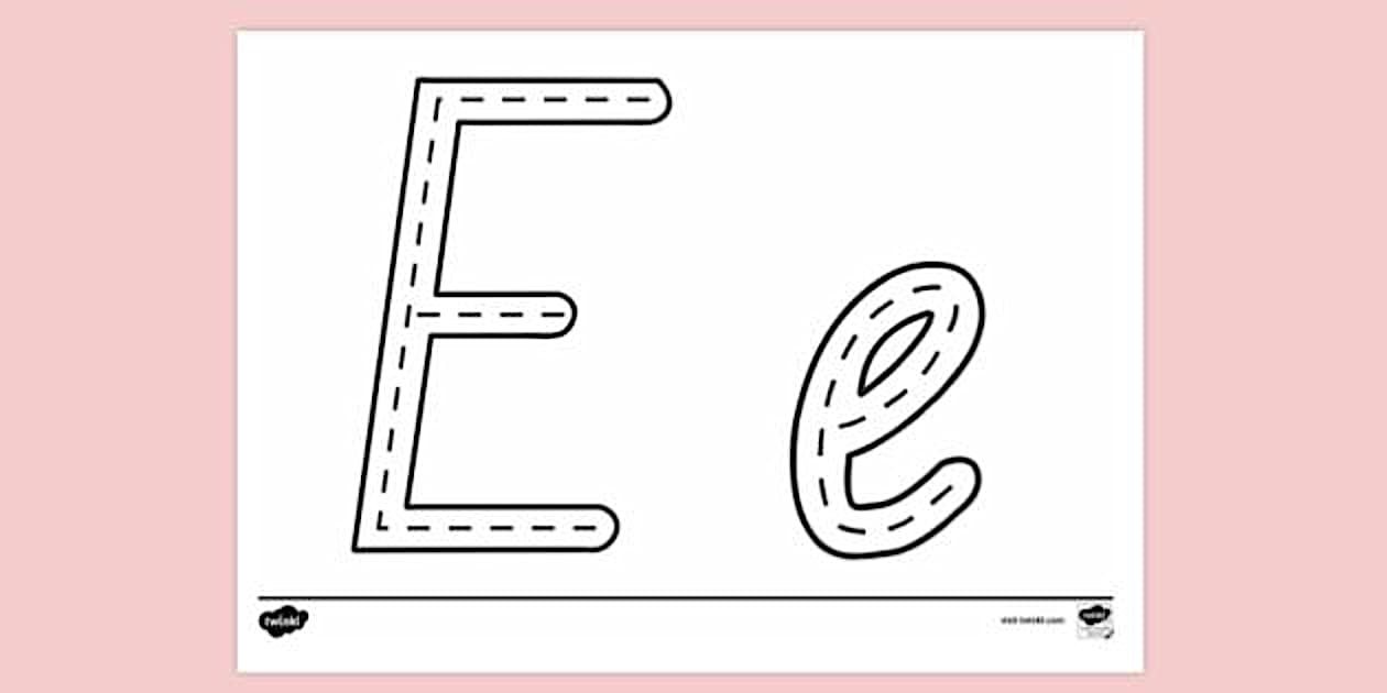 Letter E Colouring Page | Colouring Sheets (Teacher-Made)