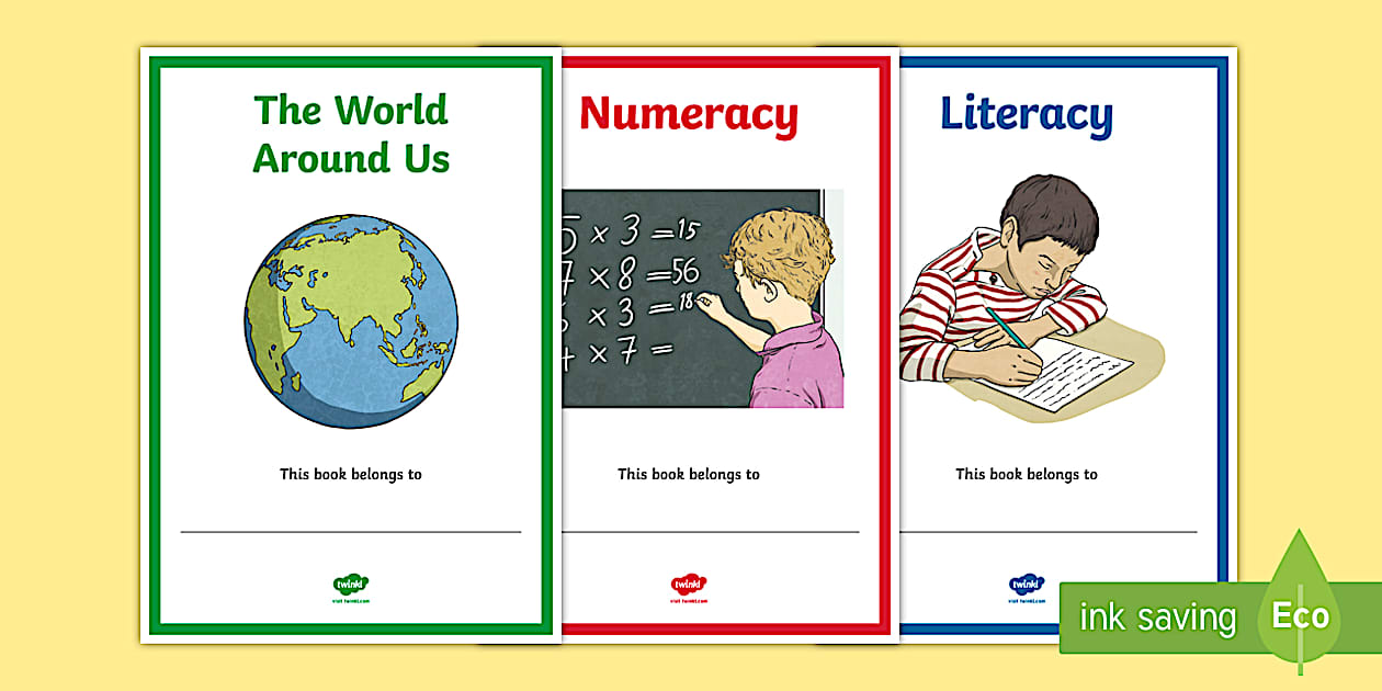 School Subjects Editable Book Covers (teacher made) - Twinkl