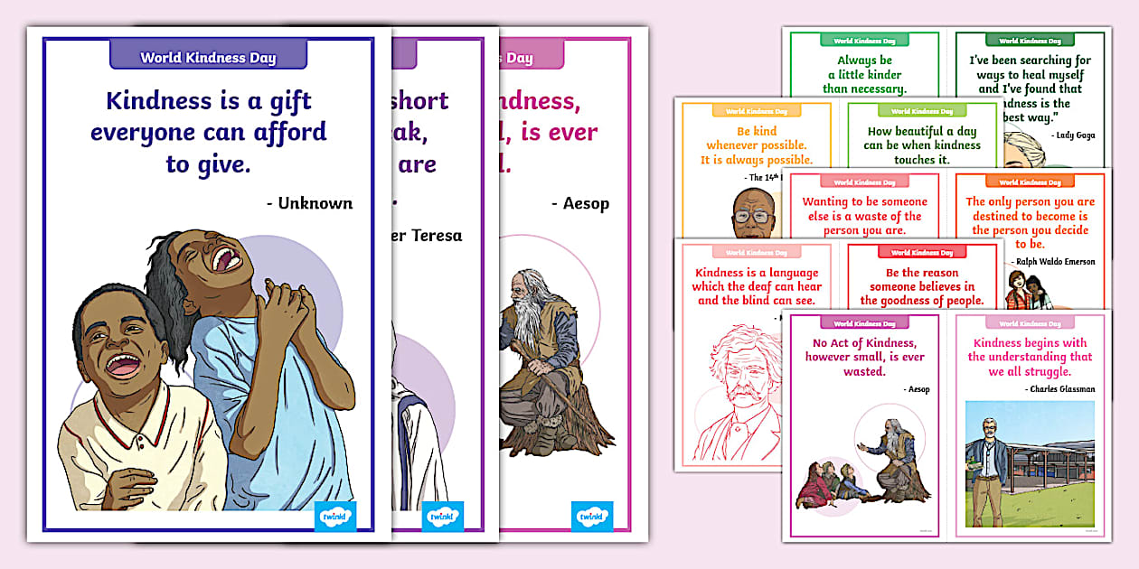 World Kindness Day Quotes - Display Posters | Twinkl ZA