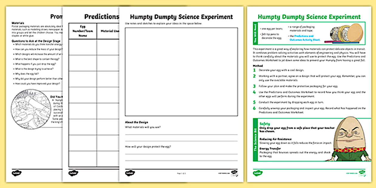 Humpty Dumpty Science Experiment (teacher made) - Twinkl