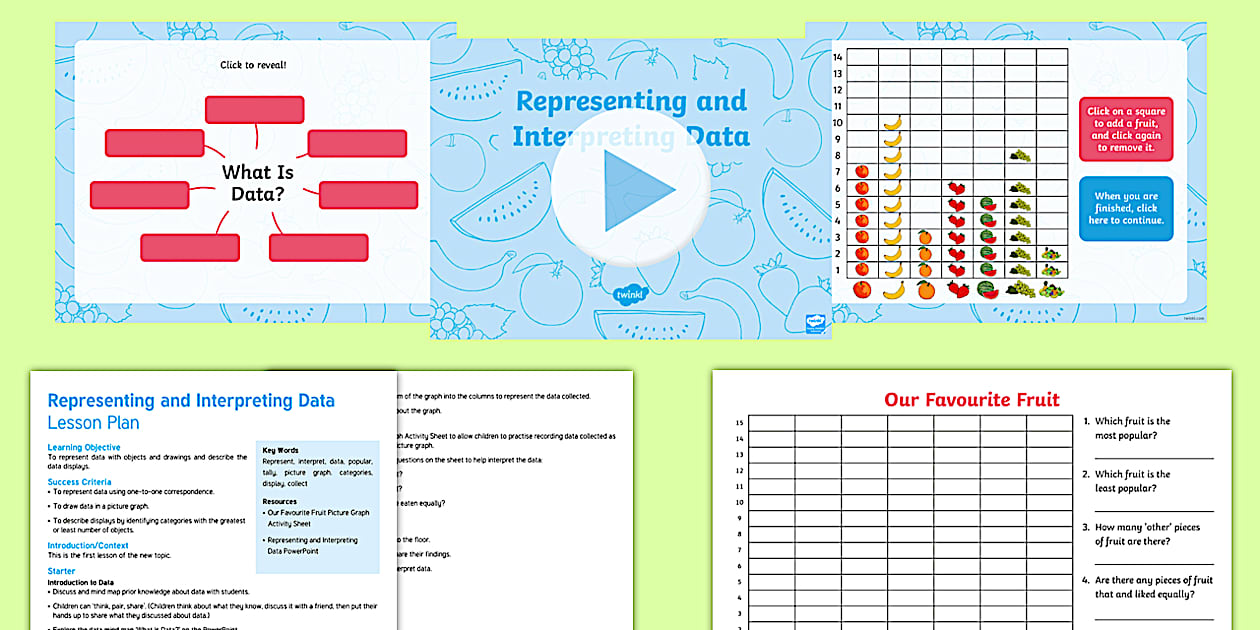 Year 1 Introducing Data Lesson Pack (teacher made) - Twinkl