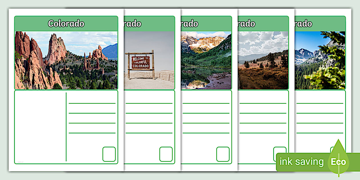 Colorado Postcards | Stationery | United States | Twinkl KS1