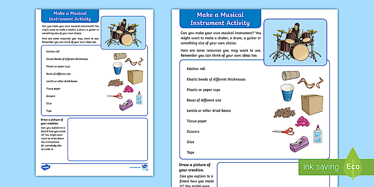 FREE! - How to make Musical Instruments | Twinkl Music Activity