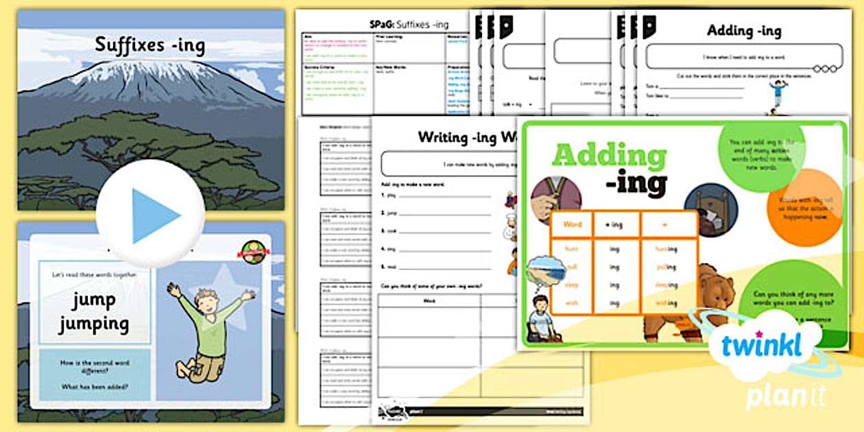 PlanIt Y1 SPaG Lesson Pack: Suffixes ing (teacher made)