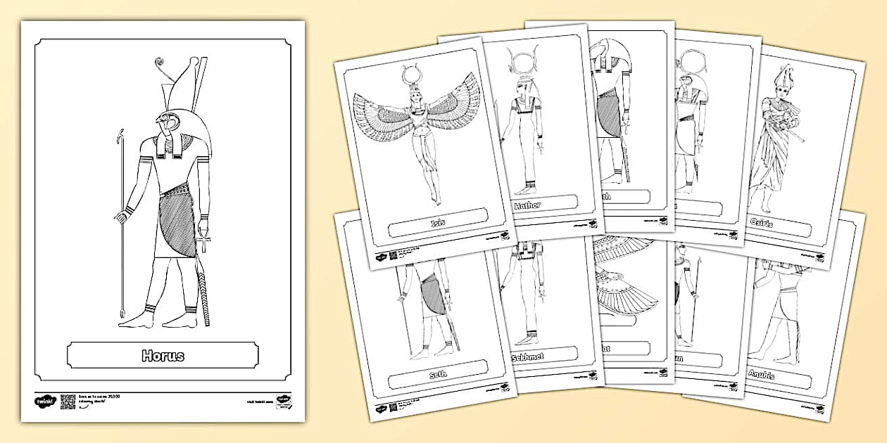 Egyptian Gods Coloring Pages for Kids | Twinkl USA - Twinkl