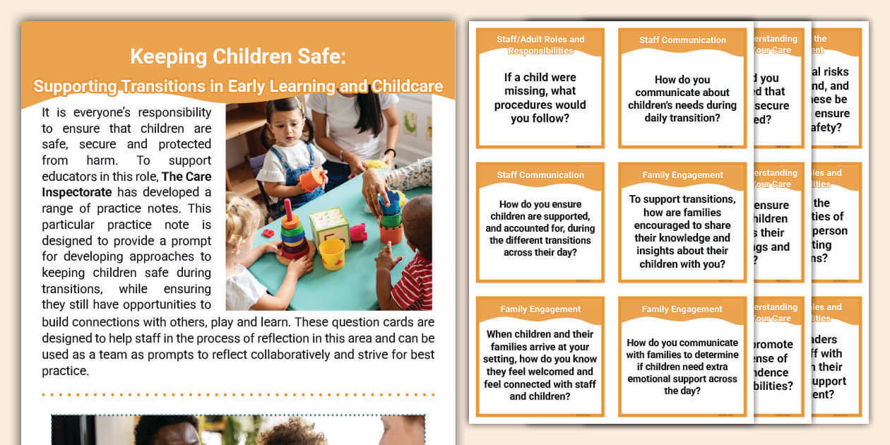 Keeping Children Safe: Supporting Transitions Question Cards