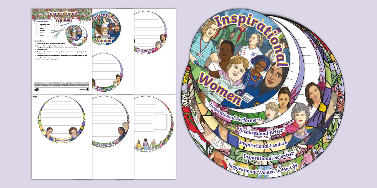 Inspirational Women Circles Booklet Circles Booklet - Twinkl
