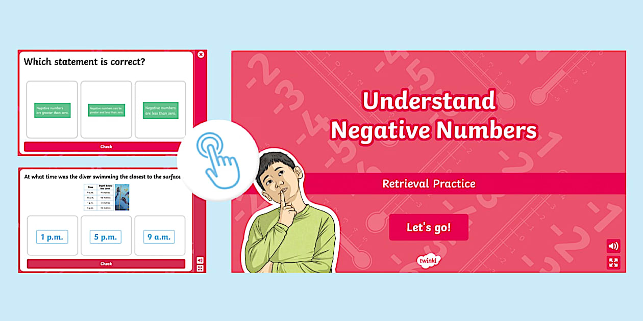 👉 Retrieval Practice: Understand Negative Numbers Maths Interactive Quiz