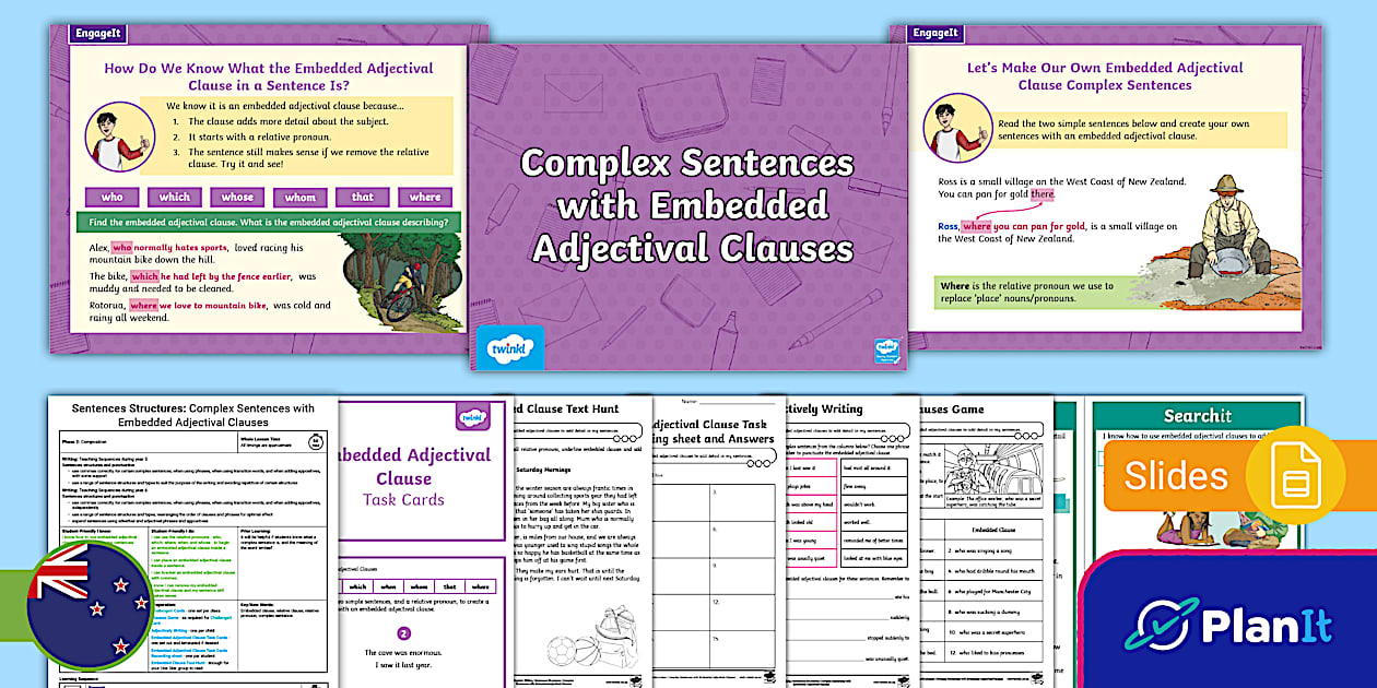 Phase 2: Writing: Complex Sentences with Embedded Clauses