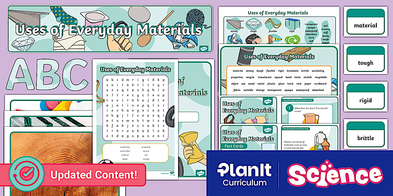 Science: Uses of Everyday Materials: Year 2 Additional Resources