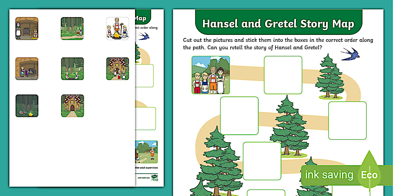 Hansel and Gretel Story Map Sequencing Activity - Twinkl