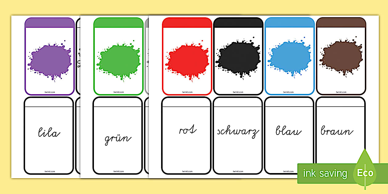 Farben Memory Karten (ティーチャーメイド) - Twinkl