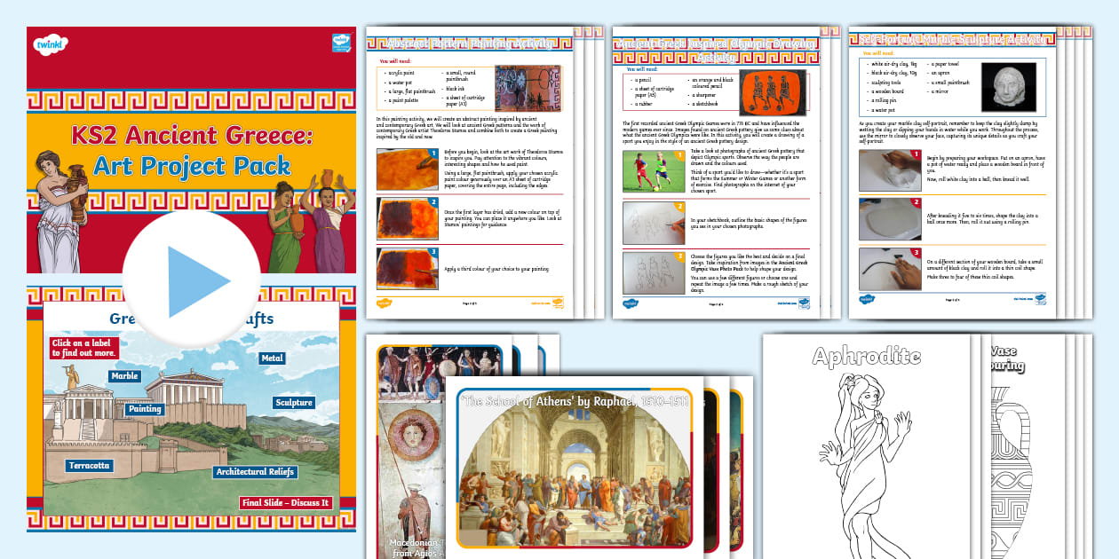 KS2 Ancient Greece: Art Project Pack (teacher made) - Twinkl