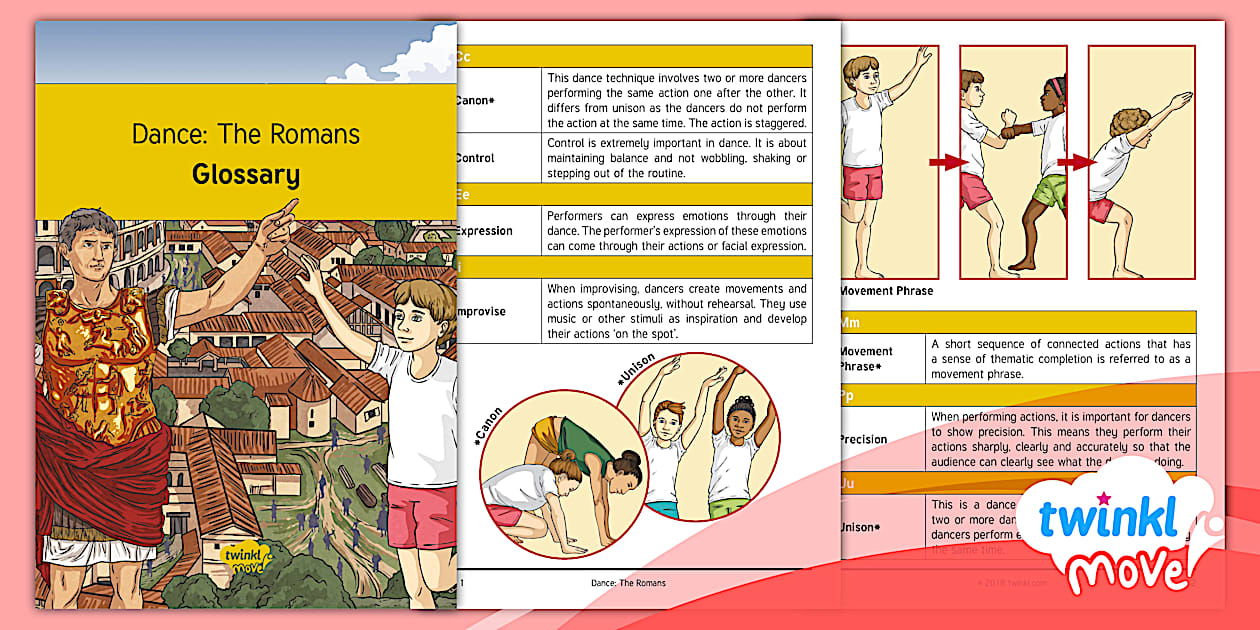 Twinkl Move PE – Y4 Dance: Romans CPD Glossary - Twinkl