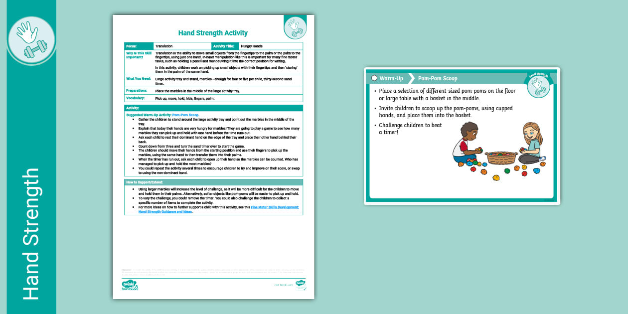 Fine Motor Skills Hand Strength Activity: Hungry Hands
