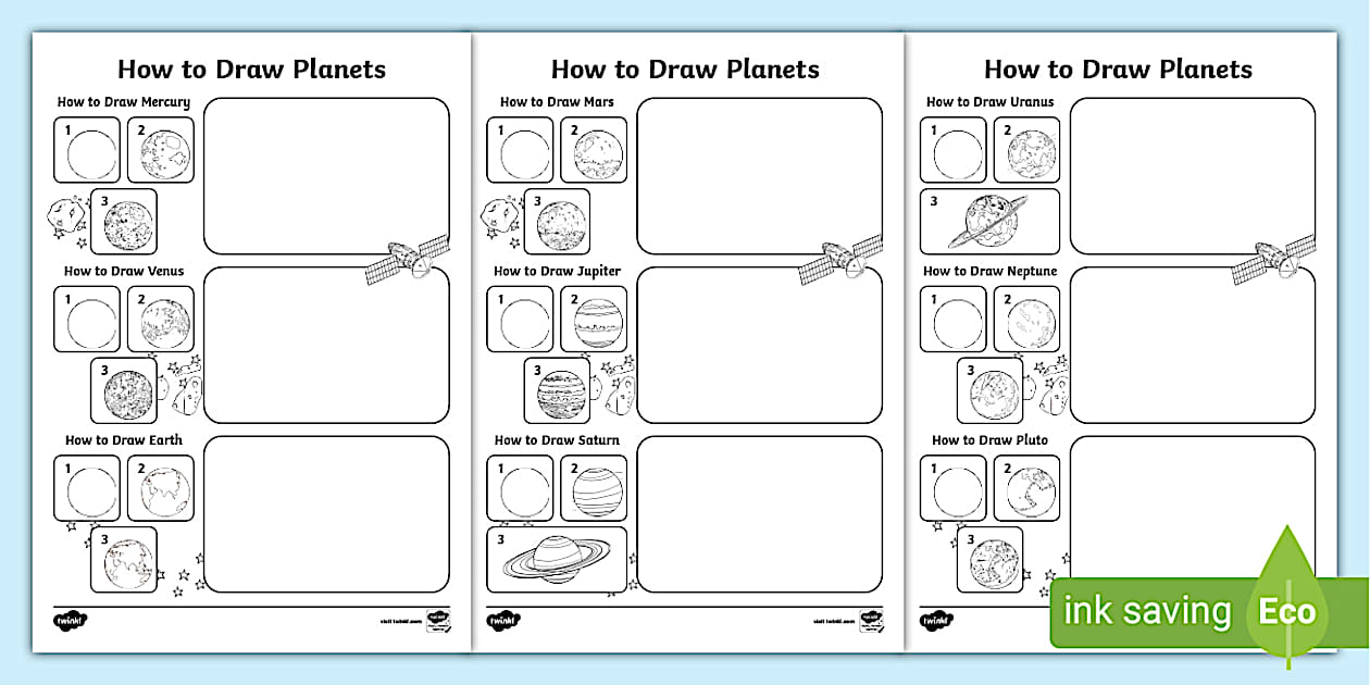 How to Draw Planets In Three Simple Steps | Twinkl | KS1