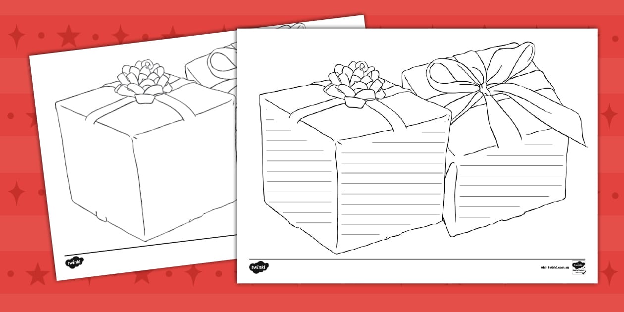 Christmas Gift Writing Template (teacher made) - Twinkl